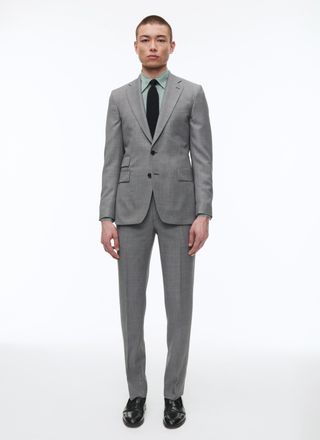 Fursac Costume en caviar de laine grise - Taille 44 - Homme