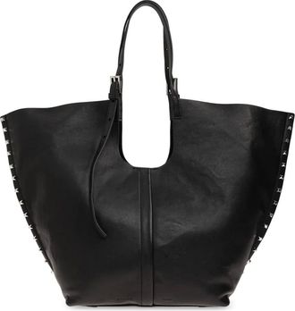 AllSaints Femme, Sacs, Noir, Taille: ONE Size Ara Leather Embellished Tote Bag