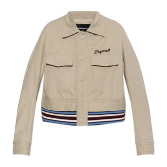 Dsquared2 Die locker geschnittene Baumwolljacke - - Jackets - Damen - Beige - L