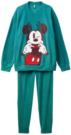 Benetton Herren Pig(Maglia+Pant) 3i474p032 Pyjamaset, gr&uuml;n, S