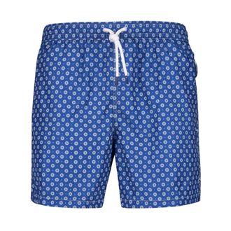 Fedeli Blaue Blumenmuster Badehose - - Swimwear - Herren - Blau - S