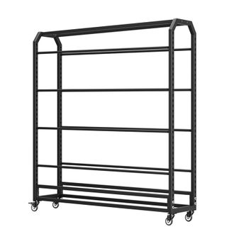 Generic Snackregal,8,10 oder 20 Stangen Stoffrollen-Aufbewahrungsregal mit Rollen,gro&szlig;er gewerblicher H&auml;ngeorganizer f&uuml;r Tischdecken/Textilmuster,Bandspulen-P