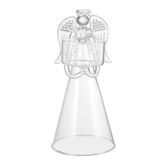 BESPORTBLE Weihnachten Kerzenst&auml;nder Schutzengel Teelichthalter Glas Europ&auml;ischer Stil Weihnachten Geburtstag Party Hochzeit Feier Desktop Ornament Haushalt Rest