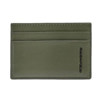 Piquadro Porte-cartes en cuir MagSafe avec 2 emplacements prot&eacute;g&eacute;s Rfid - Homme - Accessoires - Vert - Taille: ONE Size