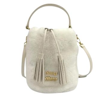 Miu Miu Pre-owned Shearling 2way Shoulder Bag - - Pre-owned - Damen - Wei&szlig; - ONE SIZE