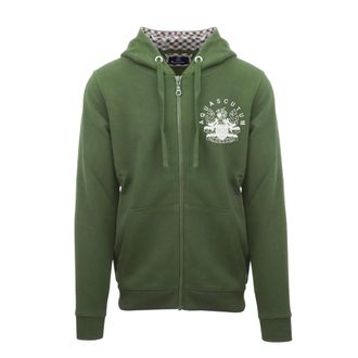 Aquascutum Hoodie mit durchgehendem Rei&szlig;verschluss f&uuml;r Herren, leger (Milit&auml;rgr&uuml;n)