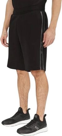 Emporio Armani Homme, Shorts, Noir, Taille: 3XL Short Bermuda En M&eacute;lange de Coton S&eacute;rie Logo