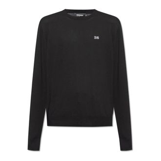 Dsquared2 Pullover mit Logo - - Knitwear - Herren - Schwarzk - 2XL