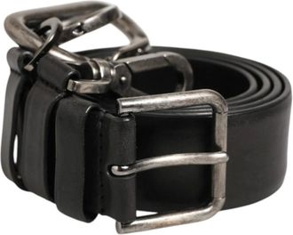 Dolce & Gabbana Homme, Accessoires, Noir, Taille: ONE Size Ceinture &agrave; boucle avec porte-cl&eacute;s &agrave; clip
