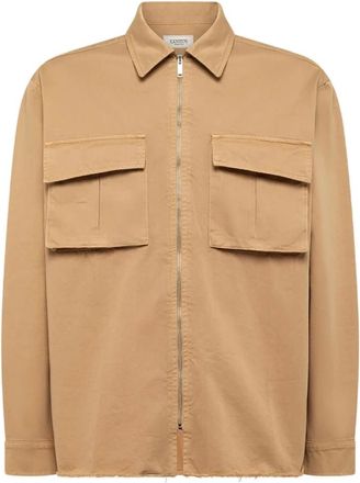 Laneus Homme, Chemises, Brun, Taille: L T-shirt surchemise