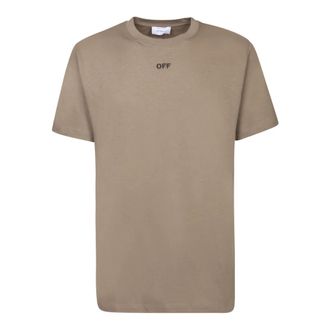 Off-white Off Stitch T-Shirt - - Tops - Herren - Beige - XS