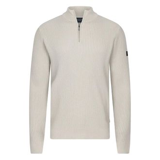 Cavallaro Pull &agrave; demi-zip Tomuro - Homme - Pulls - Beige - Taille: XL