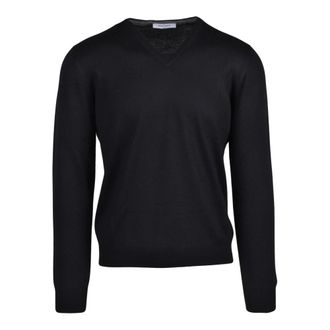 Gran Sasso Pullover mit V-Ausschnitt - - Knitwear - Herren - Schwarzk - S