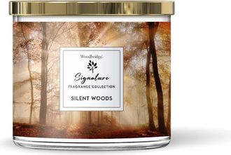Woodbridge Candle Duftkerze im Glas mit Deckel | Silent Woods | Duftkerze Holzig | Kerzen 3 Docht | Kerzen lange Brenndauer (40h) | Geschenk für Frauen