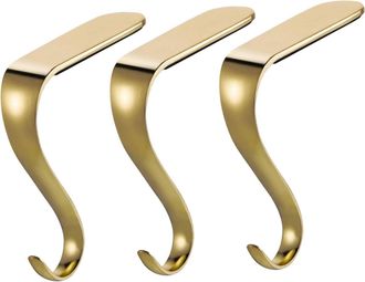 NUOBESTY 3 St&uuml;ck Weihnachtsstrumpfhalter aus Zinklegierung Kaminsims Girlandenhalterung Kaminaufh&auml;nger f&uuml;r Weihnachtsdeko Robust und Gratfrei f&uuml;r Str&uuml;mpfe und 