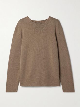 The Row Jhaio Pullover Aus Einer Baumwoll-wollmischung - Braun
