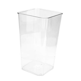 Garneck Transparente Acryl Blumenvase Eckig Robust Bruchsicher Stilvoll Dekorativ f&uuml;r Frische und Getrocknete Blumen Geeignet Modernes Design f&uuml;r Wohnraum und