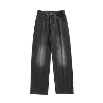 Generic Jean Homme Jeans Homme Week-End/Voyage Pantalon en Jean Coupe Droite Ample Stretch D&eacute;contract&eacute; - Confort Quotidien avec Effet Minceur Subtil
