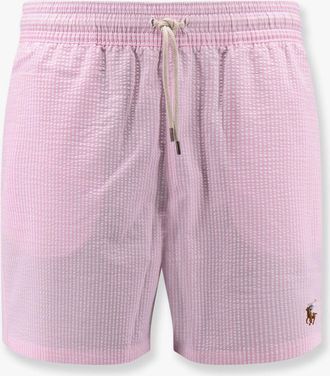 Ralph Lauren Cotton blend striped swim trunk with logo embroidery - POLO RALPH LAUREN - gender_Man