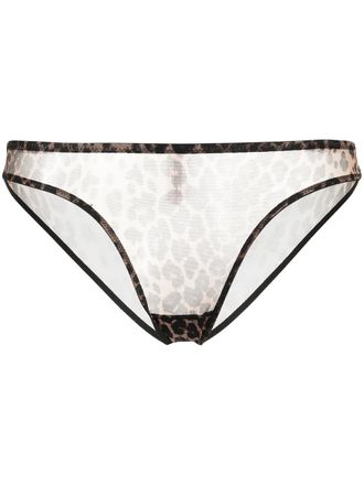 Agent Provocateur culotte Lucky &agrave; imprim&eacute; l&eacute;opard - Noir