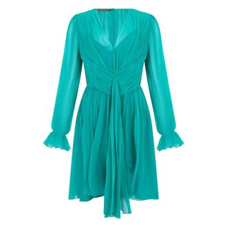 Alberta Ferretti Femme, Robes, Bleu, Taille: 40 FR &Eacute;l&eacute;gante robe &agrave; col en V