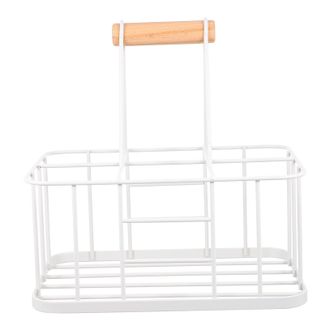 DOITOOL DOITOOL Tragbares Flaschenregal aus Eisen für Weinflaschen Milch Wasserbehälter Kreativer Weißer Handheld Weinhalter für Küche und Bar Stabil und Prak