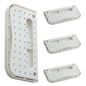 Cabilock KOMBIUDA 4 St&uuml;ck Faltbares Wandh&auml;ngendes Schuhregal Wei&szlig; Ohne Bohren Schuhorganizer F&uuml;r Bad Flur Camper Mit Selbstklebender Montage Platzsparender Sch