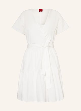 HUGO BOSS Hugo Kleid Kilisa Mit R&uuml;schen weiss