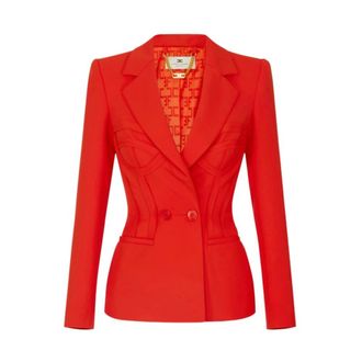 Elisabetta Franchi Damen, Jacken, Rot, 2XLGr&ouml;&szlig;e