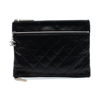 Chanel Pre-owned Quilted Leather Pouch - - Pre-owned - Damen - Schwarzk - ONE SIZE