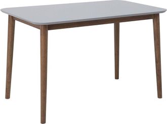 Beliani Esstisch Braun Grau 77 x 118 cm mdf Tischplatte Holz Gestell Lackiert Rechteckig Modern Retro Stil