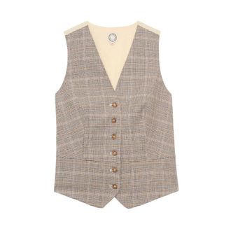 Ines De La Fressange Femme, Vestes, Gris, Taille: 40 FR Gilet de costume Sanite