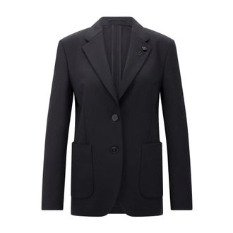 Lardini Klassischer Slim-Fit Blazer aus Wollmix - - Jackets - Damen - Schwarzk - M