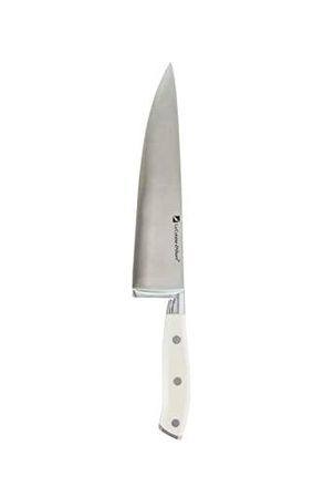 Albert de Thiers Albert de Thiers - LIrresistible - Couteau Chef 20,3 cm - Lame Acier Inoxydable 3CR13 avec Protection PVC - Manche ABS Blanc avec 3 Rivets - Finition 