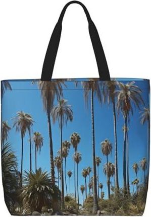 Generic Palmiers Sac A Main Femme D&eacute;contract&eacute; Tote Bag R&eacute;utilisable Sac Cabas Pour Travail Shopping Voyage