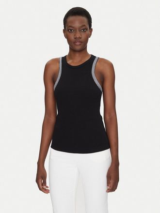 Fracomina Top FS25ST2009J401R9 Schwarz Slim Fit