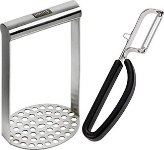 Lurch 10990 Kartoffelstampfer aus Edelstahl & 11198 Querschäler Universal aus Edelstahl und Kunststoff