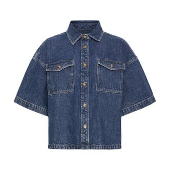 Ichi Ichi, Femme, Blouses et Chemises, Bleu, Taille: 40 FR Denim Chemises