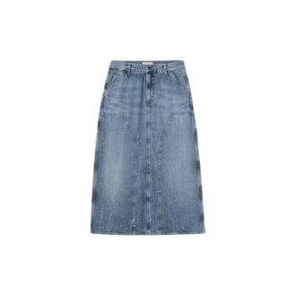 Carhartt Work in Progress W Double Knee Skirt Long - - Skirts - Damen - Blau - L