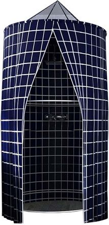 Generic Tragbarer Runder Duschvorhang Mit Rei&szlig;verschluss - Wasserdichter Sichtschutz Aus Polyester for Camping, Strand, Badezimmer Oder Den Au&szlig;enbereich(B)