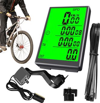 Generic Fahrradcomputer-Tachometer - wasserdichter Fahrrad-Kilometerzähler, fortschrittlicher digitaler Tracking-Gerätemonitor | Präzisions-Fahrdatenrekorder 