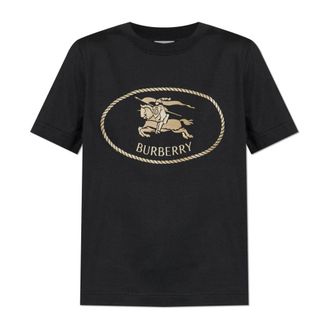 Burberry T-Shirt mit Logo - - Tops - Damen - Schwarzk - M