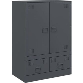 vidaXL Highboard Anthrazit 67x39x95 cm Stahl - Vidaxl