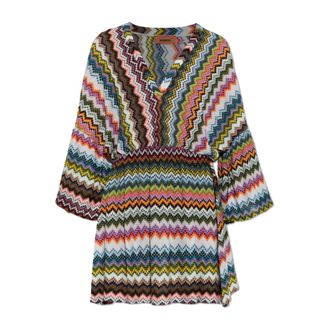 Missoni Femme, Robes, Multicolore, Taille: 34 FR Robe &agrave; col en V