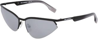 Karl Lagerfeld Schwarze Metall-Sonnenbrille