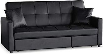 Menzzo Julieta Sofa, Simili (P.U.), Schwarz, 205
