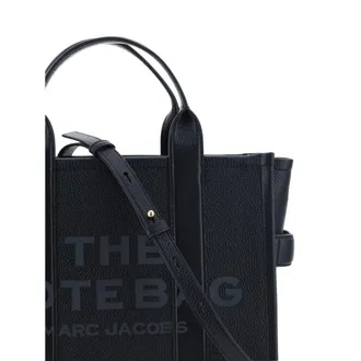 Marc Jacobs Grained Calf Leather Tote Bag - Black