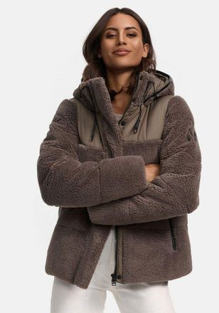 Marikoo Winterjacke Kaguraa warme Teddyfell Sherpa Jacke