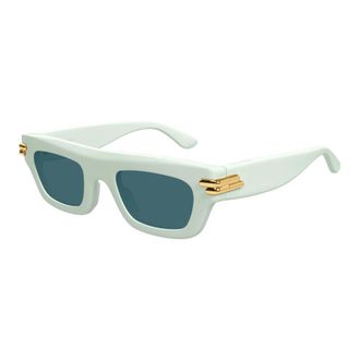 Bottega Veneta Elegante Rechteckige Wei&szlig;e Sonnenbrille - - Accessories - Damen - Wei&szlig; - ONE SIZE