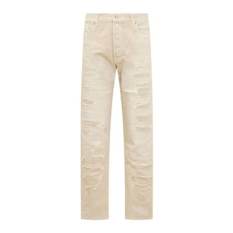 Heron Preston Straight-Leg Jeans mit Logo-Patch und Distressed-Effekt - - Trousers - Herren - Beige - W33